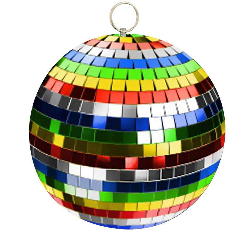 Discokugel 20cm Multicolor / Mirrorball 20cm Multicolor | Spiegelkugeln ...